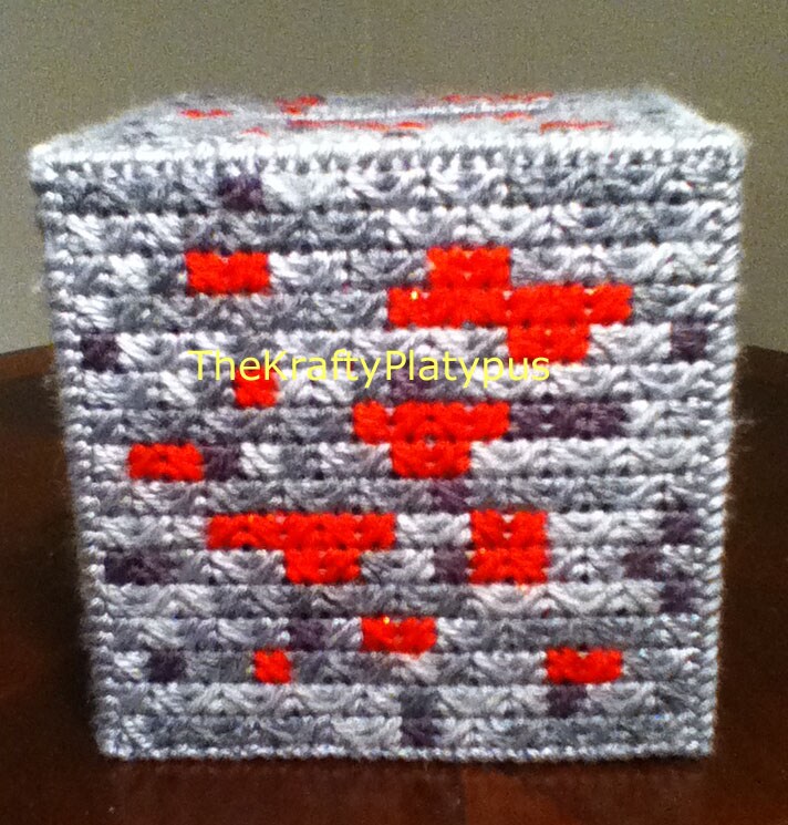 Minecraft Tissue Box Cover - Red Stone | MakerPlace by Michaels