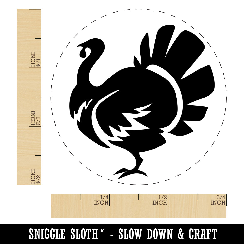 Turkey Silhouette Thanksgiving Self-Inking Rubber Stamp for Stamping ...