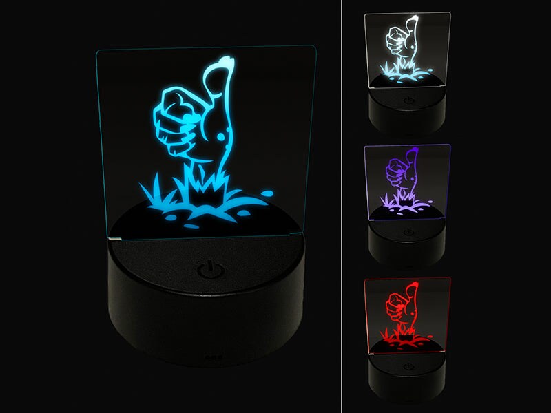 Zombie Hand Thumbs Up Halloween Good Job 3D Illusion LED Night Light ...