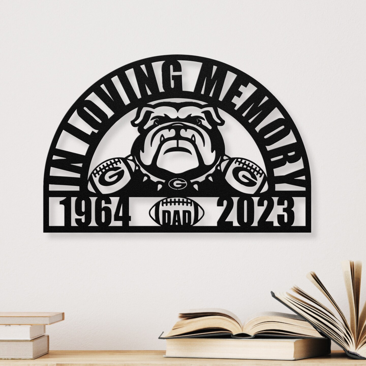 Georgia Bulldogs Memorial Sign Custom Football Sympathy Gift For Men ...