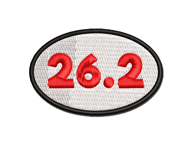 26.2 Full Marathon Runner Multi-Color Embroidered Iron-On or Hook ...
