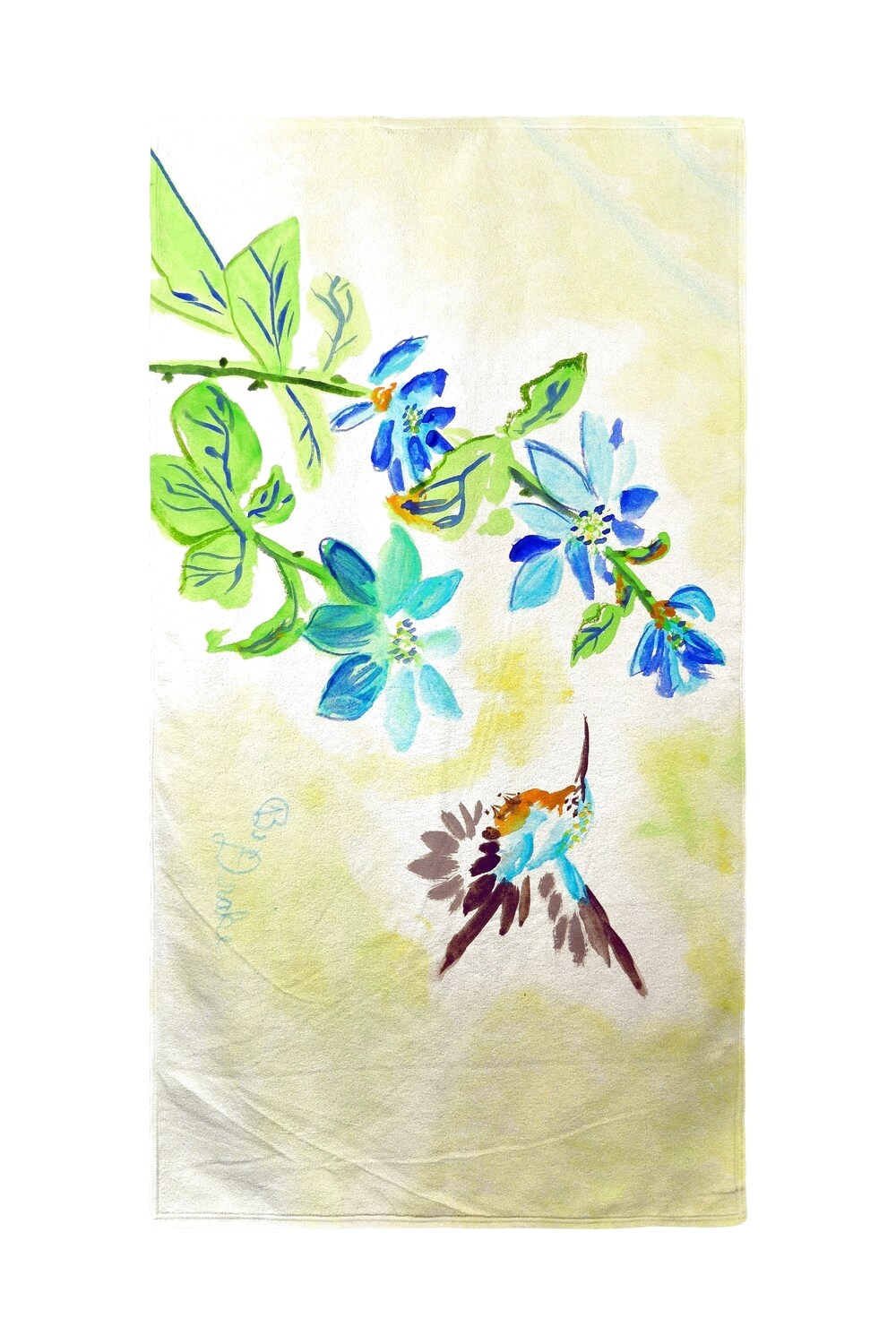 Betsy Drake Aqua Hummingbird Beach Towel | Michaels