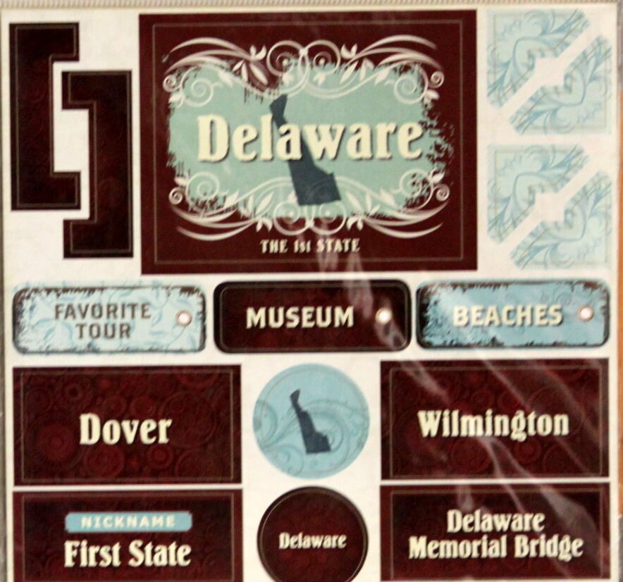 Stamping Station Delaware 6 x 6 Distressed Stickers | Michaels