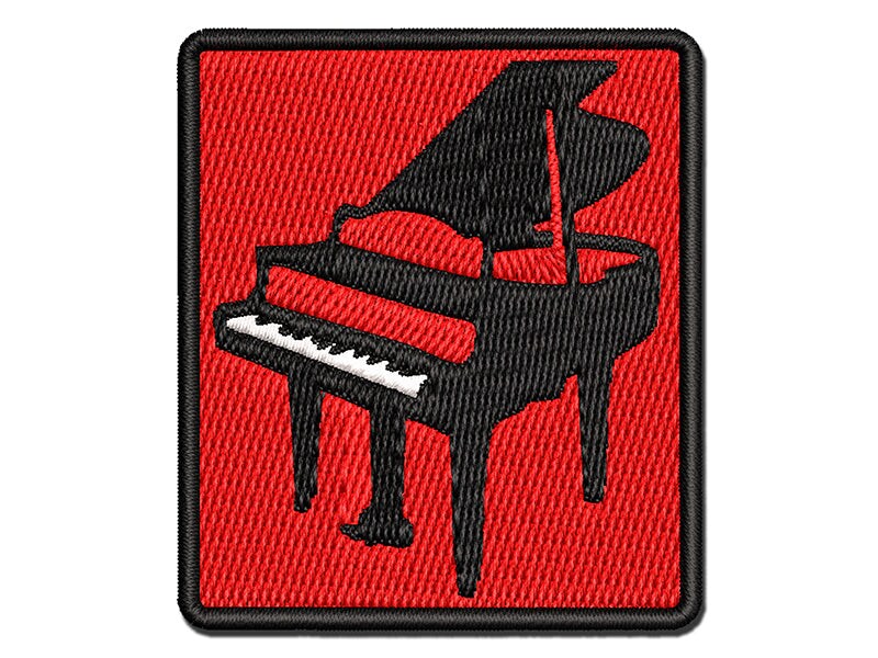 Grand Piano Musical Instrument Multi-Color Embroidered Iron-On or Hook ...