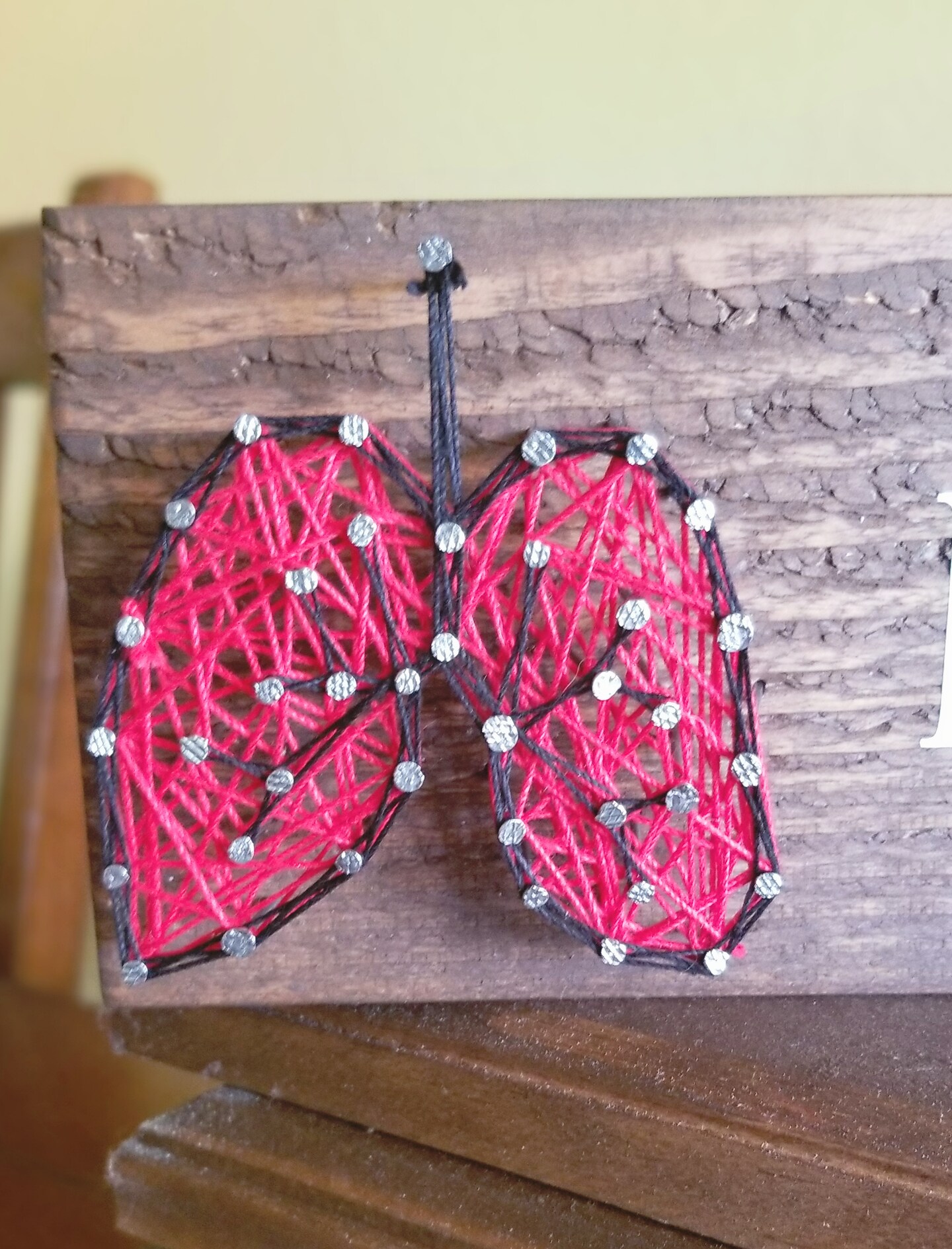 Personalized Lungs Desk Name Sign, hand painted custom string art Lungs ...