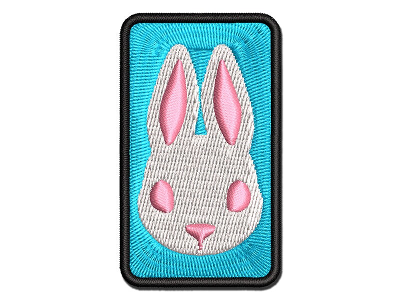 Cute Bunny Rabbit Head Multi-Color Embroidered Iron-On or Hook & Loop ...