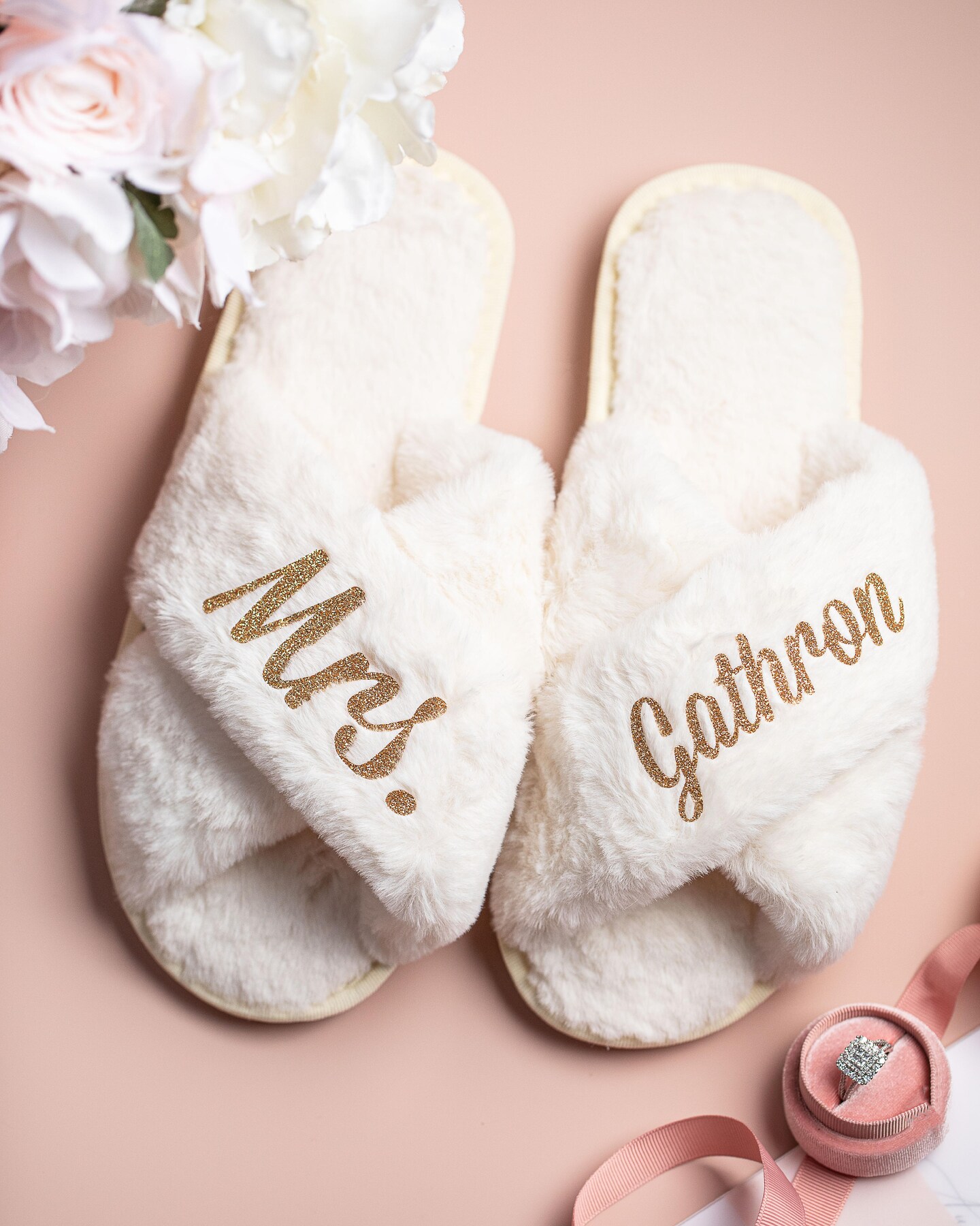 Wedding Bride Personalized Slippers Bridesmaid Gifts Bride Gifts ...