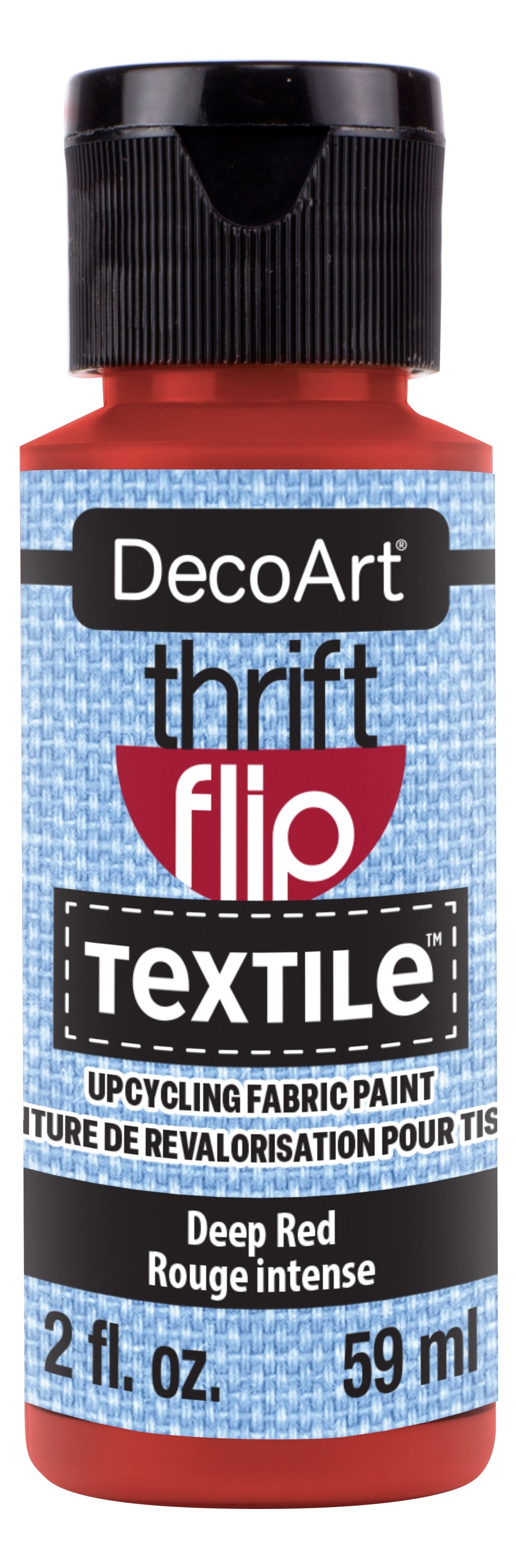 DecoArt Thrift Flip Matte For Textile 2oz Squeeze Bottle-Deep Red ...