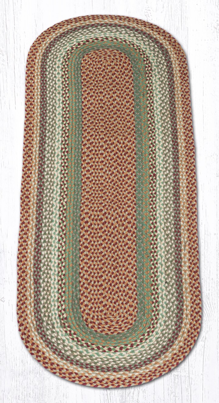 Buy in Bulk - Earth Rugs C-413 Buttermilk / Cranberry Oval Braided Rug ...