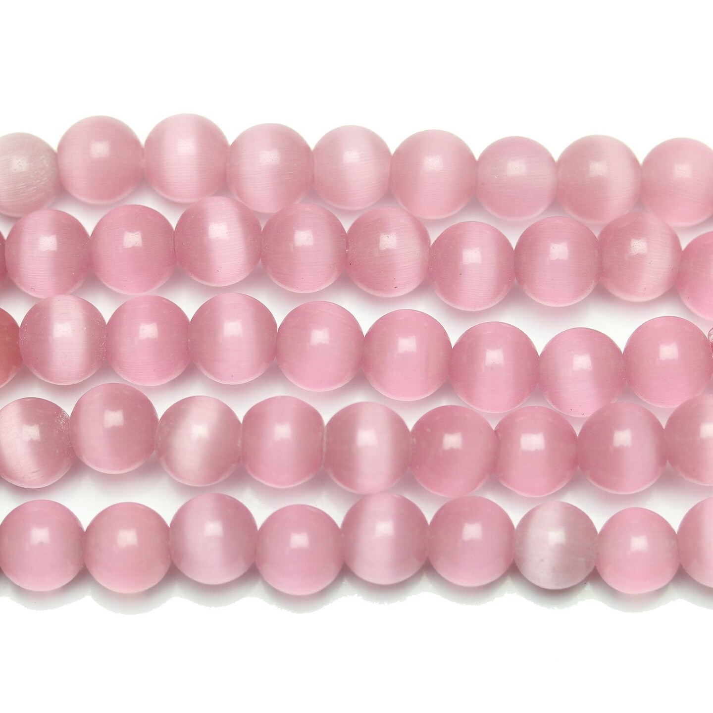 Glass Cat's Eye Round Pink | Michaels