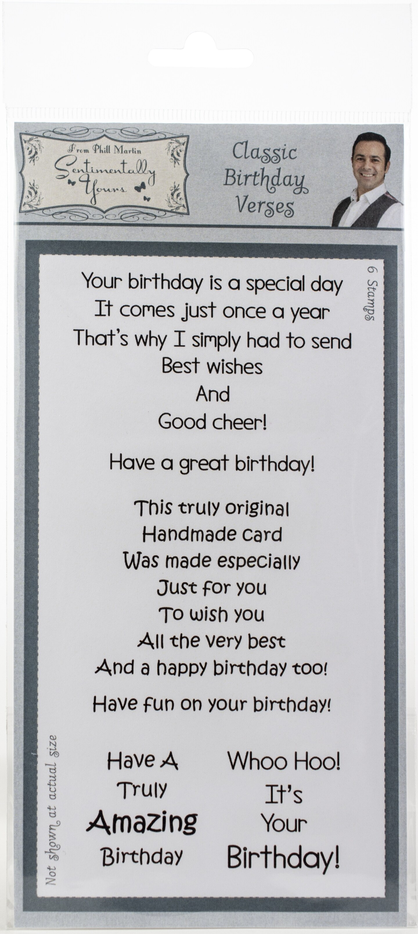 Sentimentally Yours By Phill Martin Clear Stamp Set-Classic Birthday ...