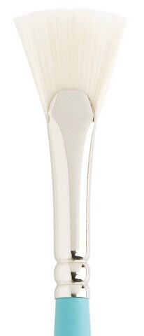 SELECT OFF-WHITE SYNTHETIC SHORT HANDLE BRISTLE FAN 10/0 | Michaels