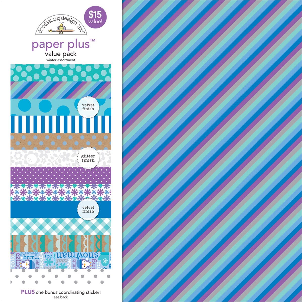 Doodlebug Paper Plus Value Pack 12"X12"-Winter | Michaels