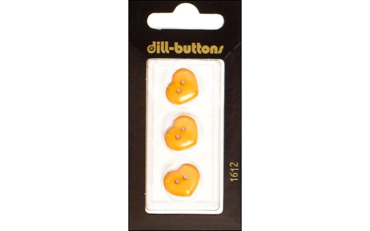 Dill Buttons 15Mm 3Pc 2 Hole Heart Orange | Michaels
