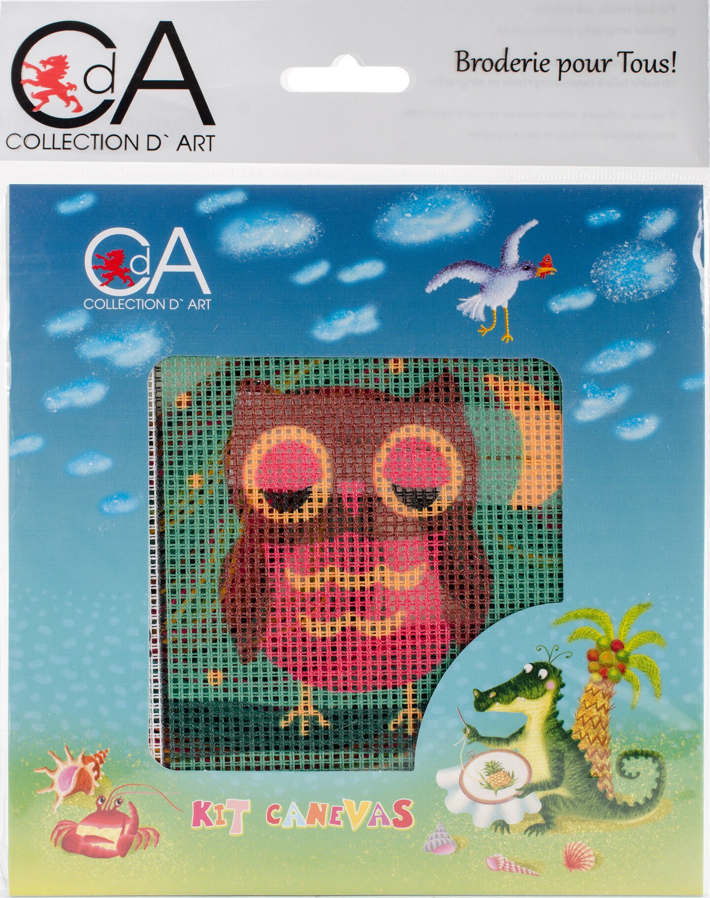 Collection D'Art Stamped Needlepoint Kit 4"X4"-Owlet I | Michaels