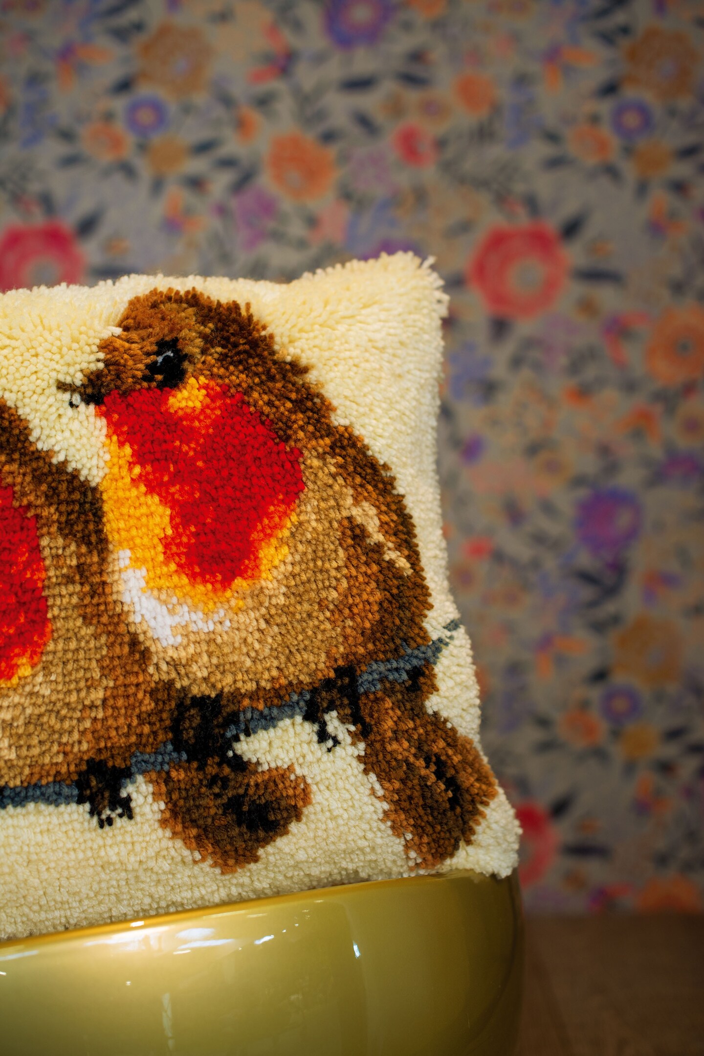 Vervaco Cushion Latch Hook Kit 16"X16"-Robins | Michaels