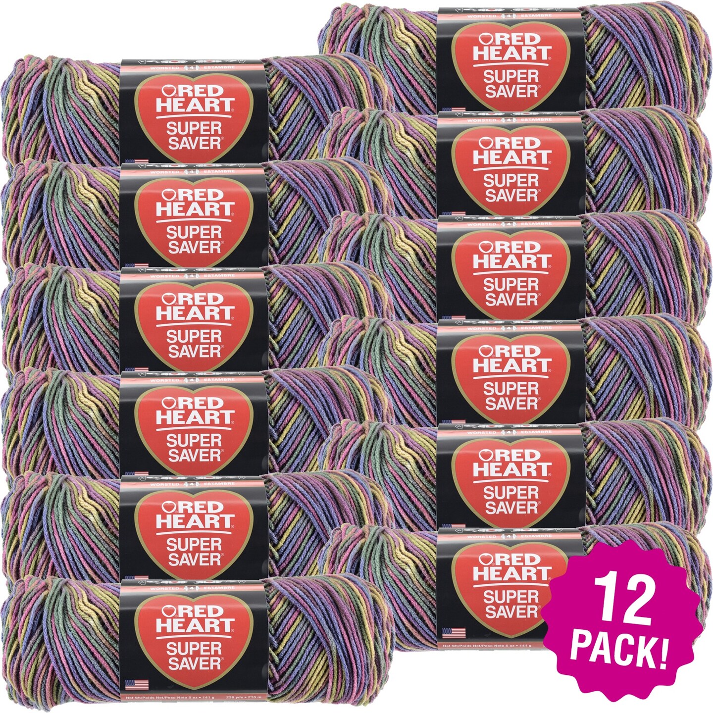 Multipack of 12 - Red Heart Super Saver Yarn-Artist, Count: 12 | Michaels