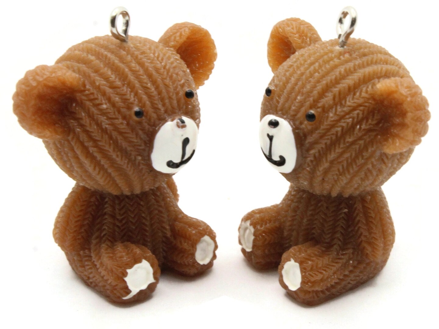 2 33mm Brown Teddy Bear Resin Charms | Michaels