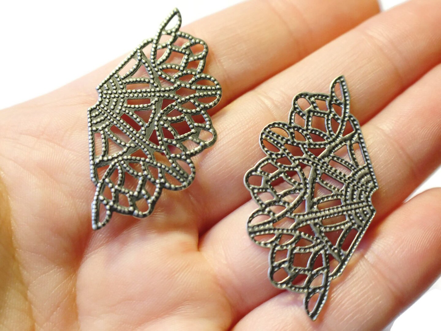 3 Pair (6) Filigree Drop Wing Charm Antique Silver Wings | Metal | Michaels