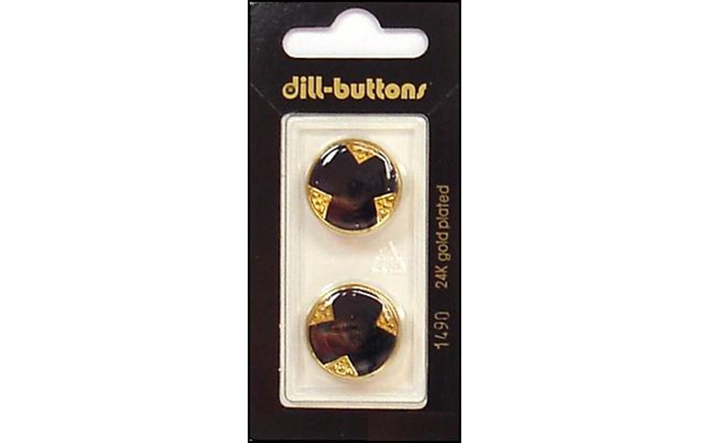 Dill Buttons 20Mm 2Pc Shank Enamel Navy/Gold | Michaels