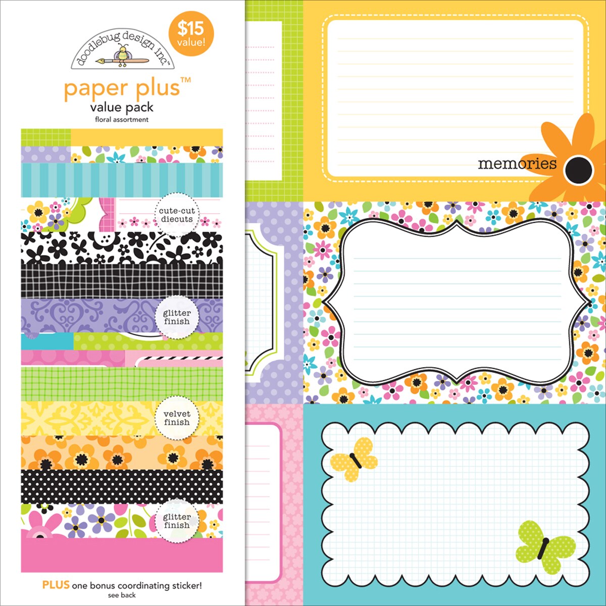 Doodlebug Paper Plus Value Pack 12"X12"-Floral | Michaels