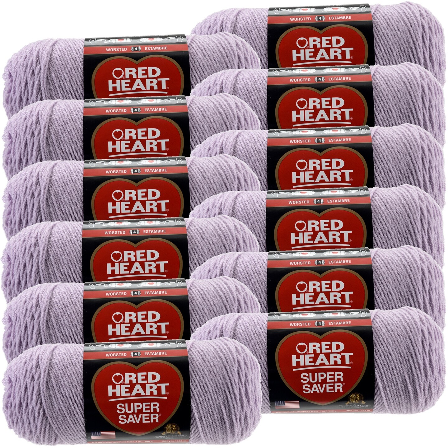 Multipack of 12 - Red Heart Super Saver Yarn-Pale Plum | Michaels