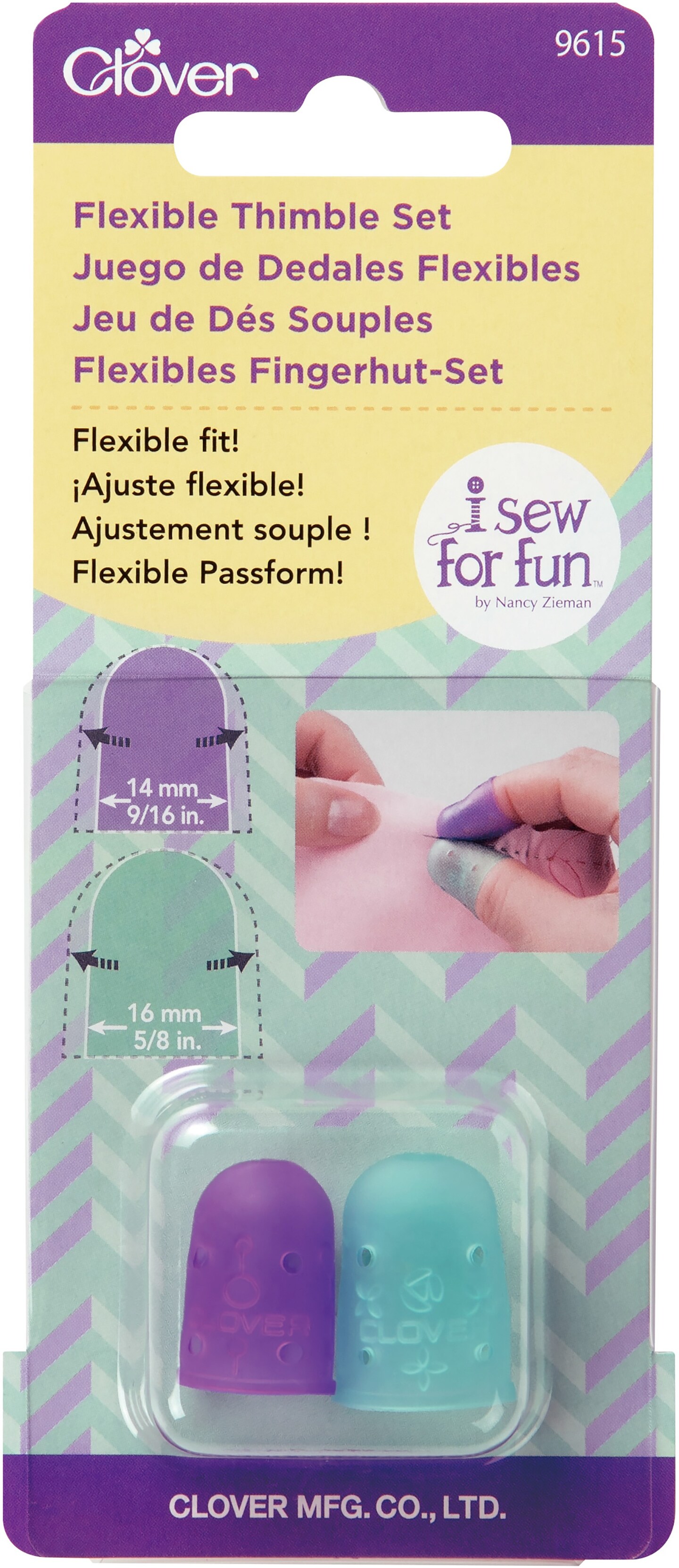 Clover I Sew For Fun Flexible Thimble Set-2/Pkg | Michaels