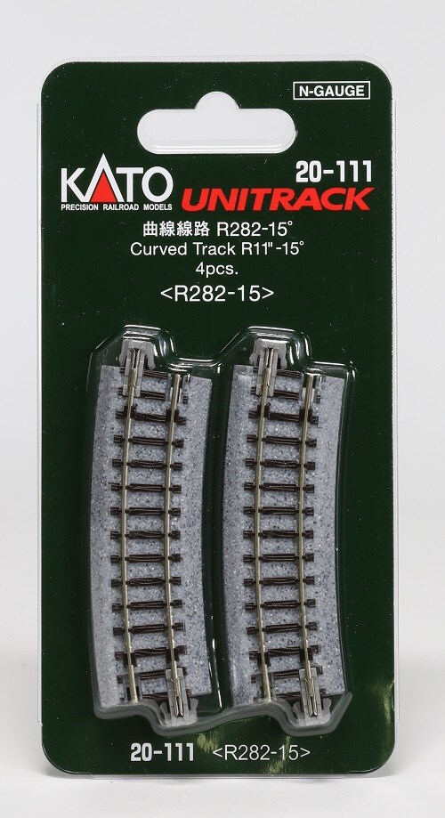 Kato N-Scale Kato 20-111 N Unitrack 11 Radius 15 deg Curve 4pcs Train ...