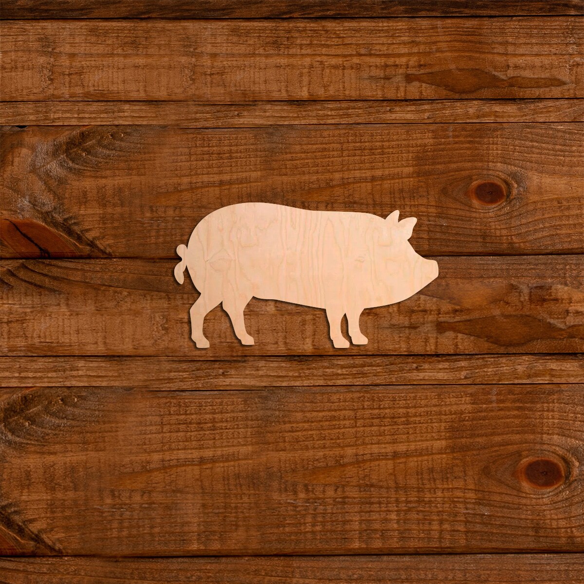 5.5 in. Unfinished Laser Pig | Michaels