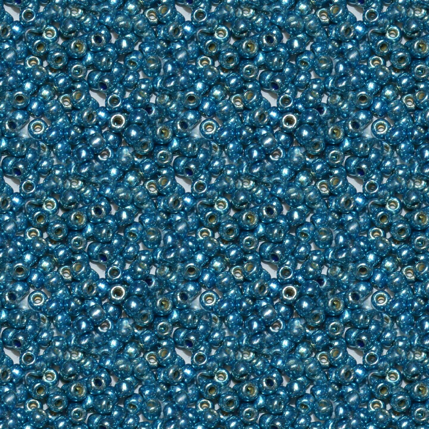 Toho 11/0 Round Japanese Seed Bead, #582PF, Light Teal Blue Galvanized ...