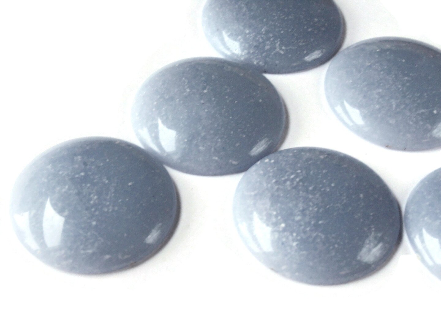 6 30mm Ice Blue Vintage Lucite Round Flatback Cabochons | Michaels