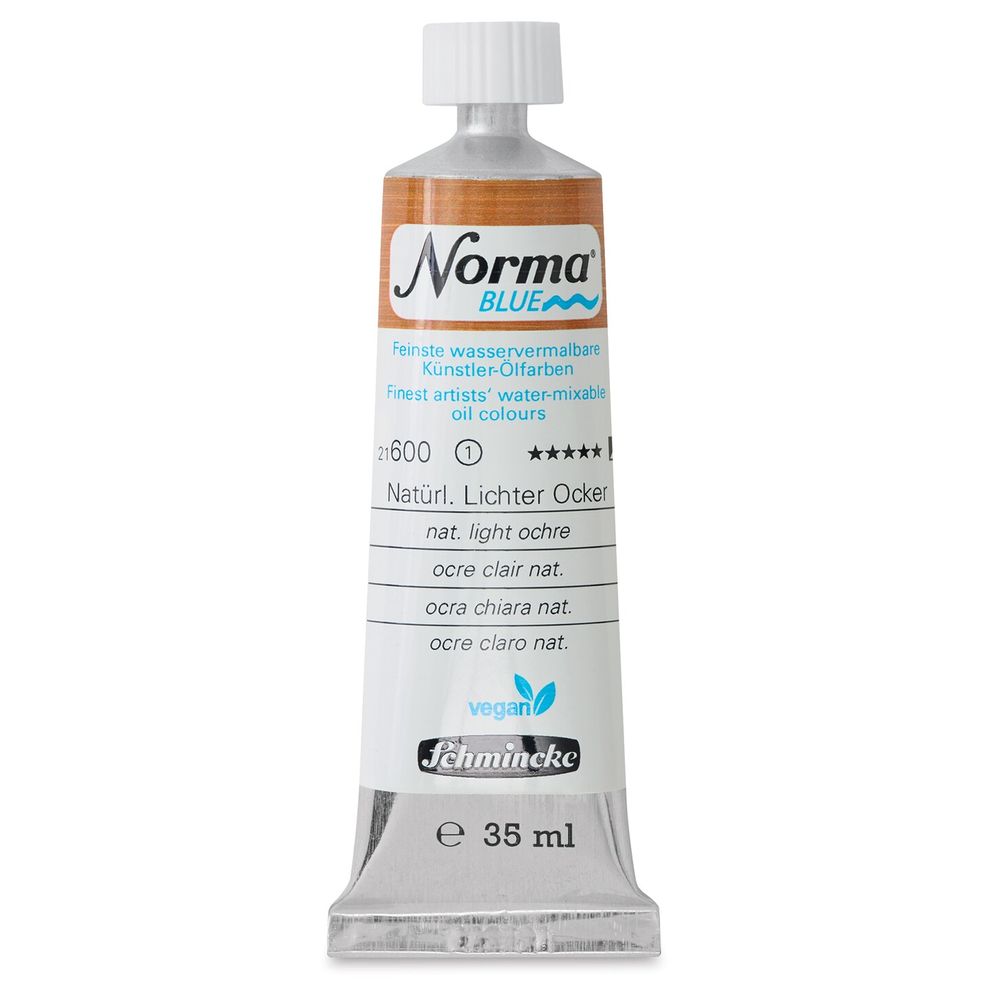 Schmincke Norma Blue Water-Mixable Oil Paint - Natural Light Ochre, 35 ...