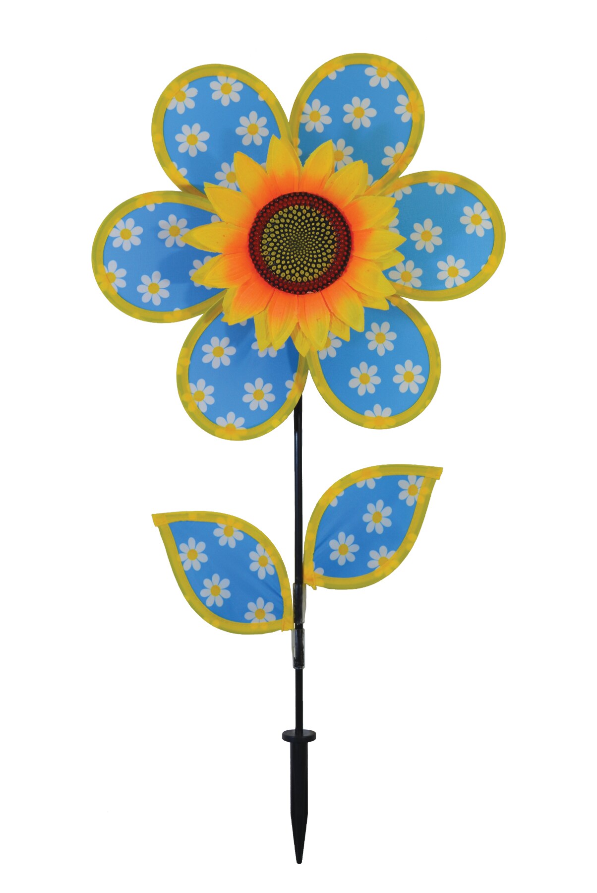 In the Breeze 2658 - 12 Inch Daisy Sunflower Wind Spinner with Leaves ...