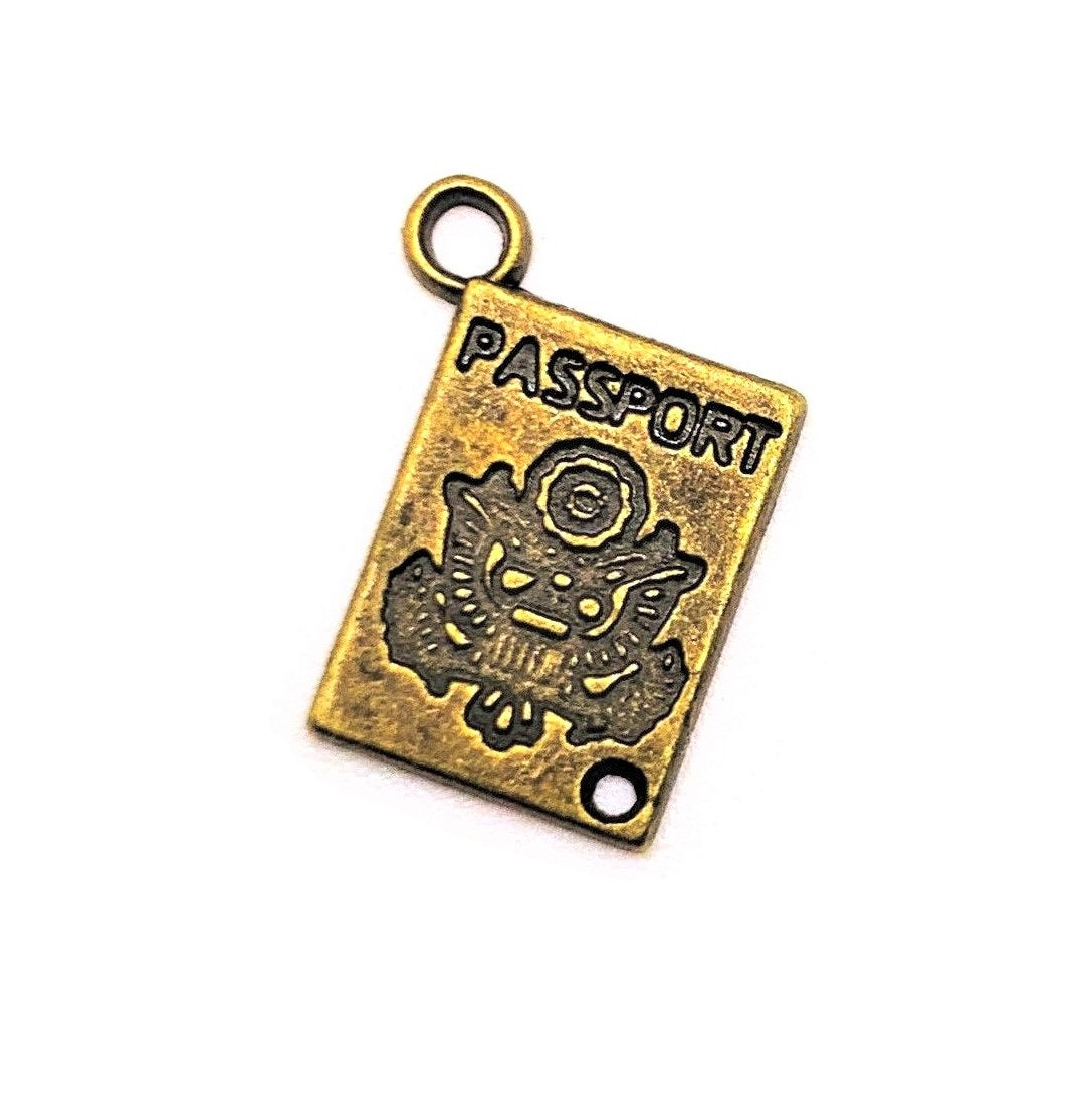 4, 20 or 50 Pieces: Bronze Passport Travel Connector Charms | Michaels