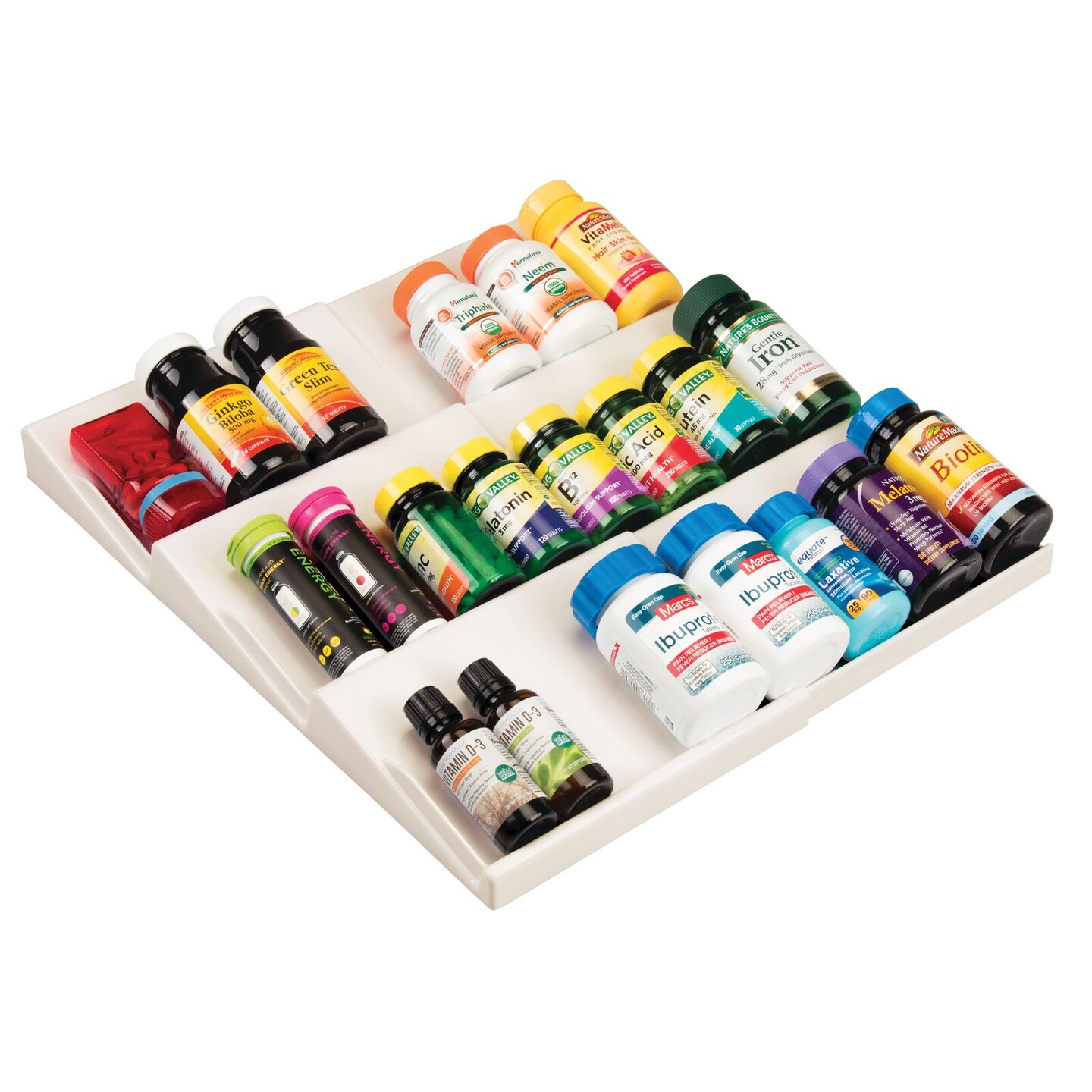 mDesign Expandable Plastic Spice Rack Drawer Insert, 3 Tiers | Michaels