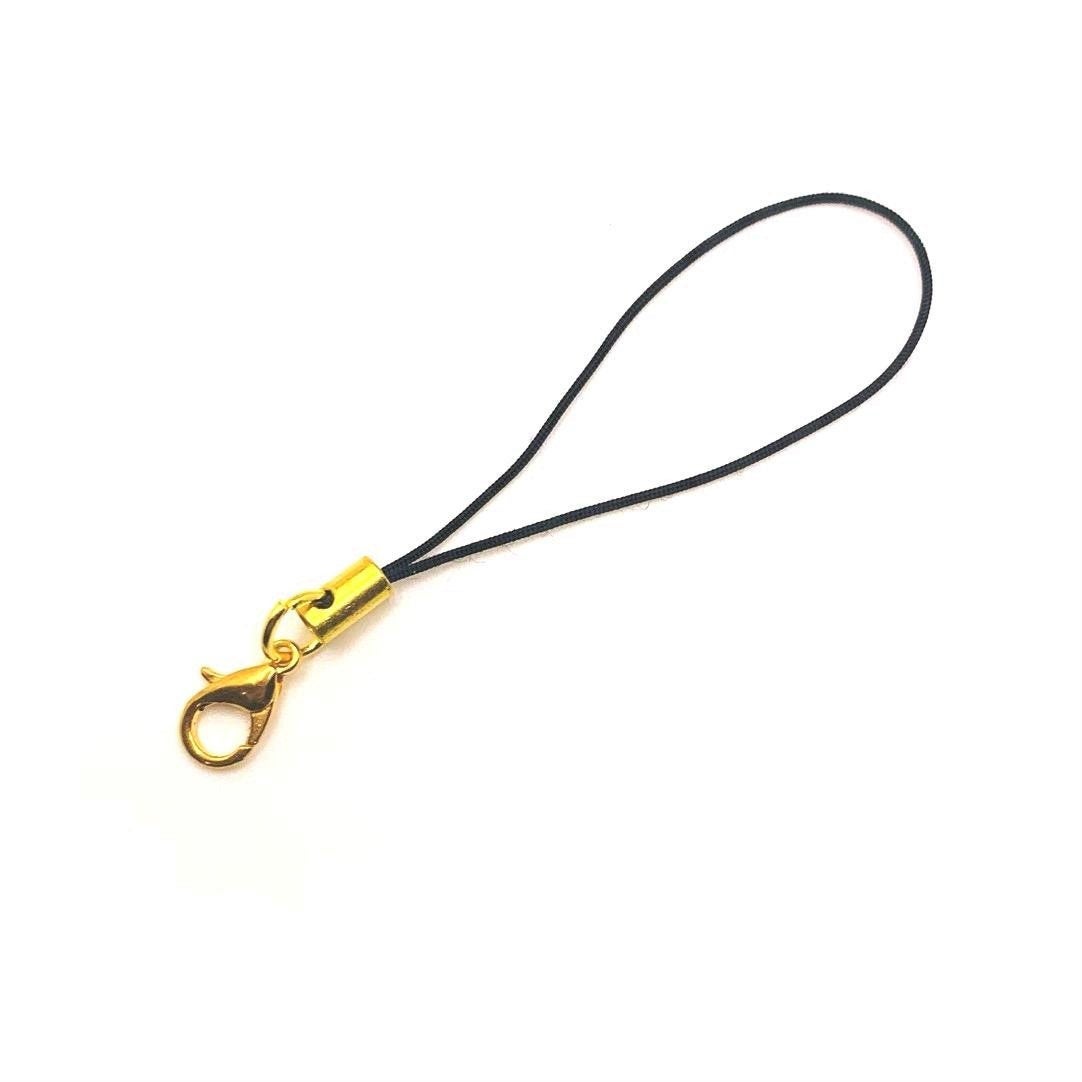4, 20 or 50 Pieces: Black and Gold Cell Phone Lanyard Wrist Straps ...