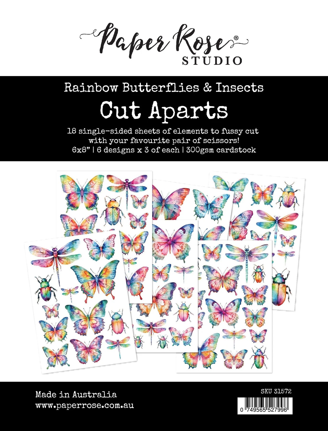 Rainbow Butterflies & Insects Cut Aparts Paper Pack 31572 | Michaels