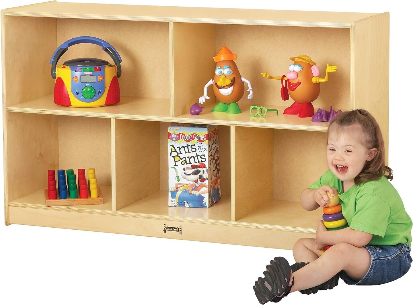 Low wooden storage unit store