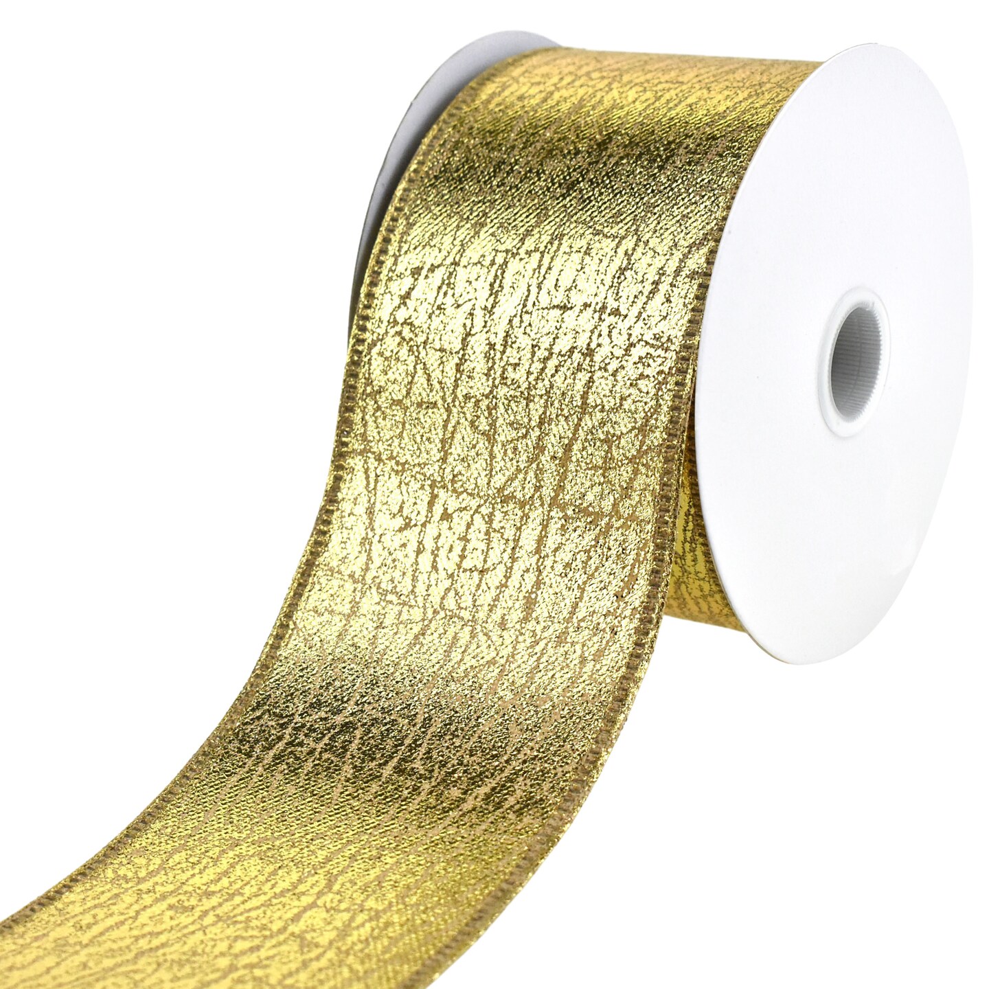 2 1/2 Inches Elegant Cracked Lame Wired Ribbon by 10 yards | Michaels
