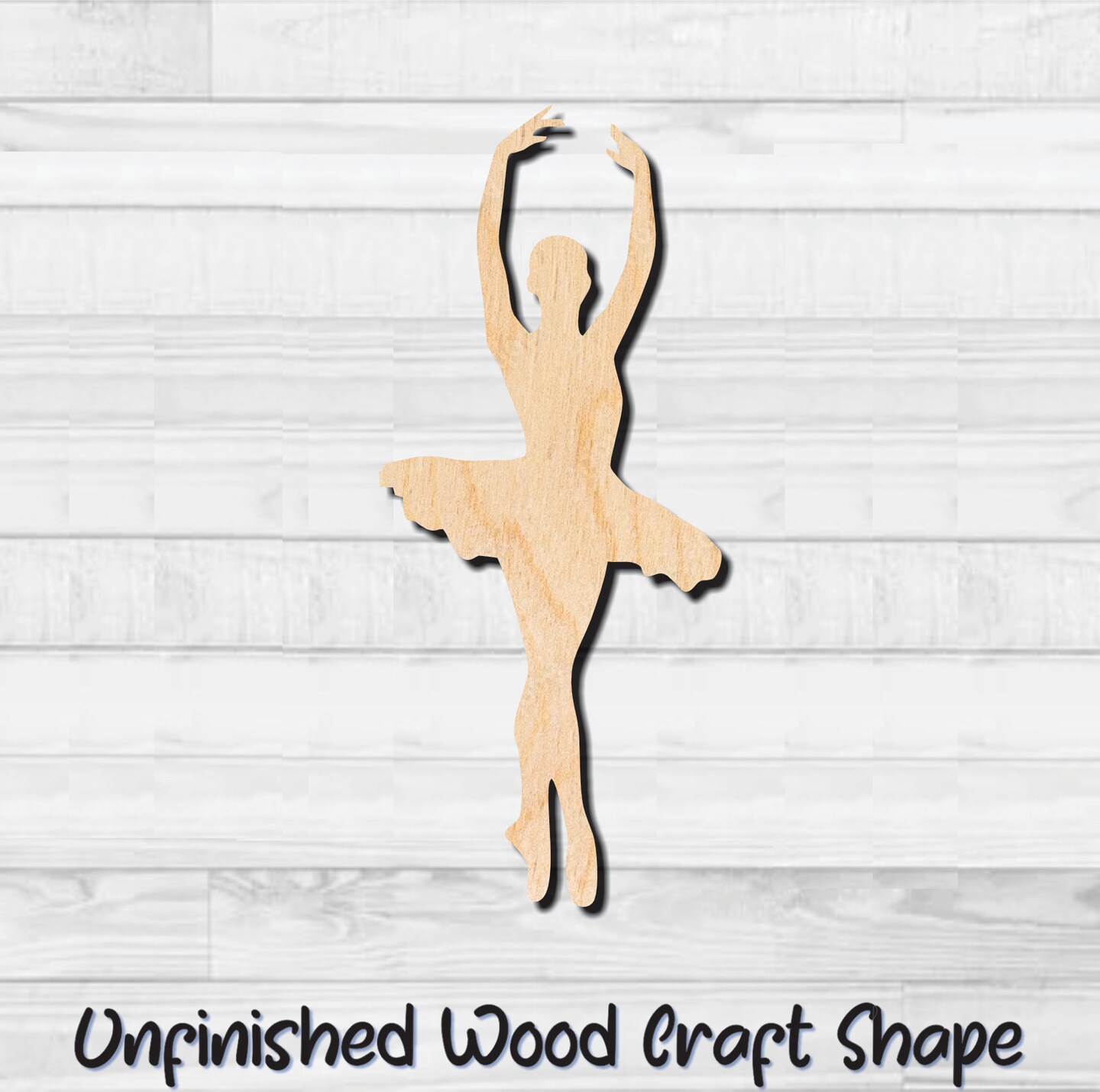 Ballet Dancer 2 Unfinished Wood Shape Blank Laser Engraved Cutout ...