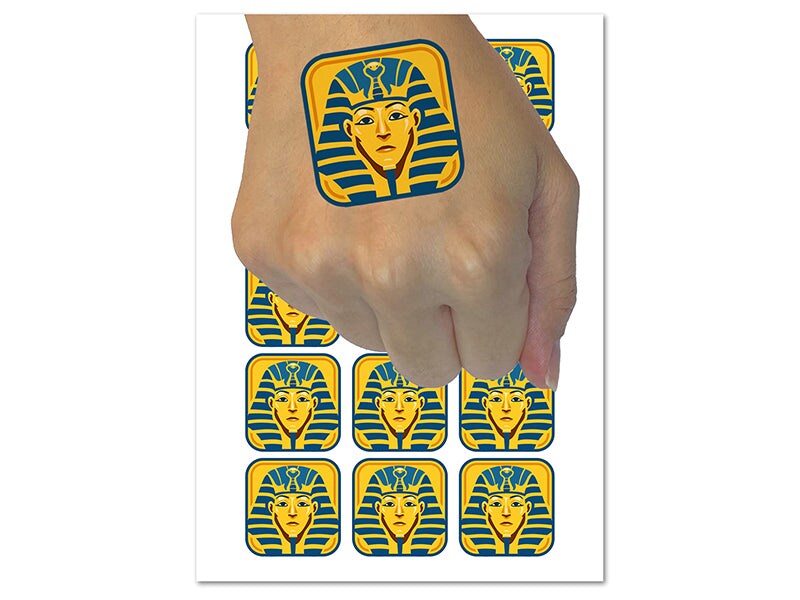 Ancient Egyptian Pharaoh with Crown Temporary Tattoo Water Resistant ...