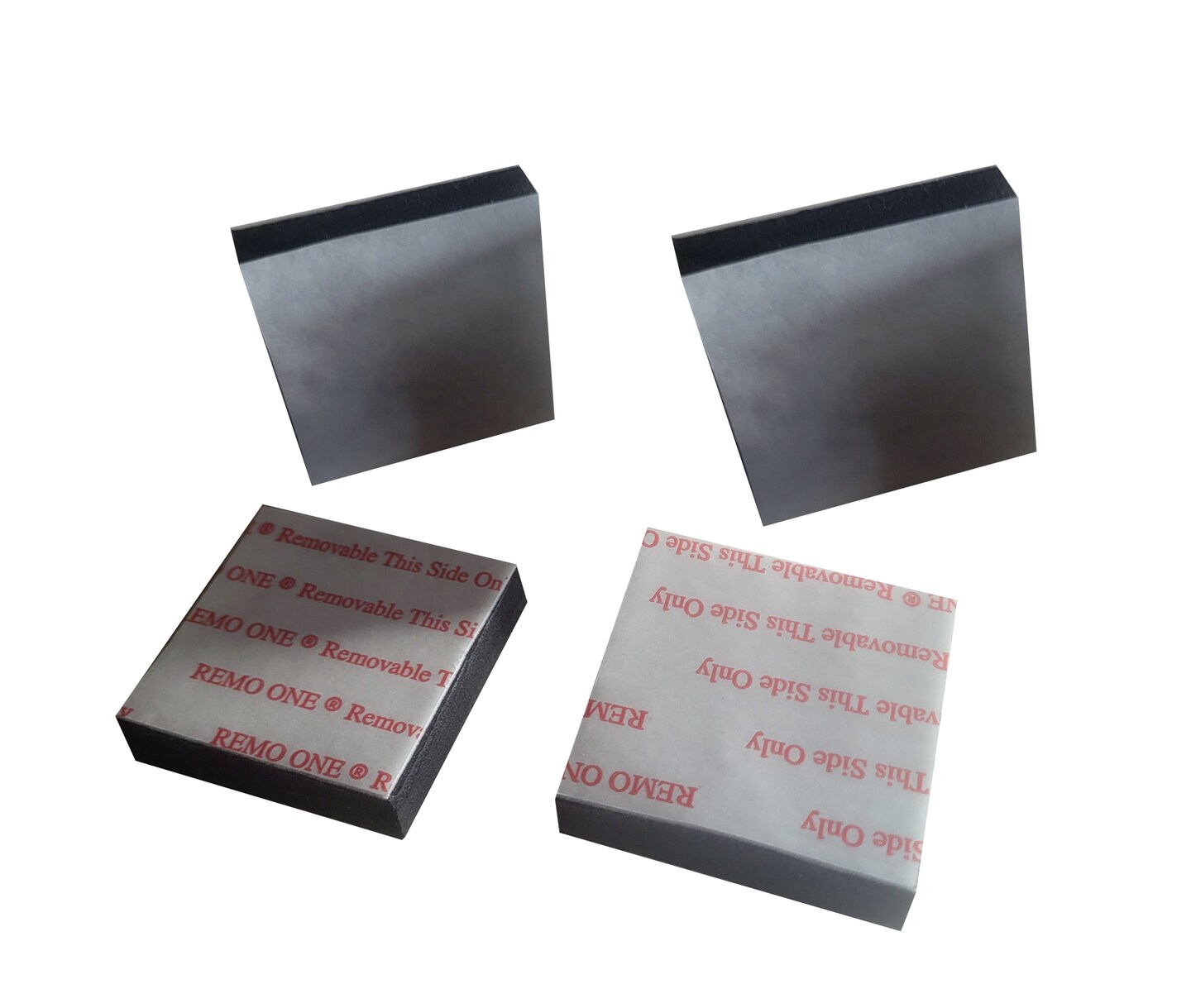 Removable and re-stickable adhesive art mount tape blocks for artwork ...