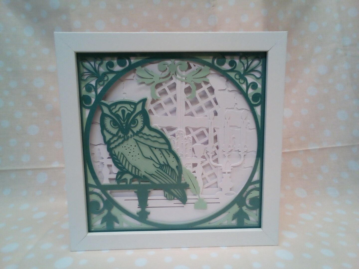 8x8 lighted shadow box of the owl | MakerPlace by Michaels