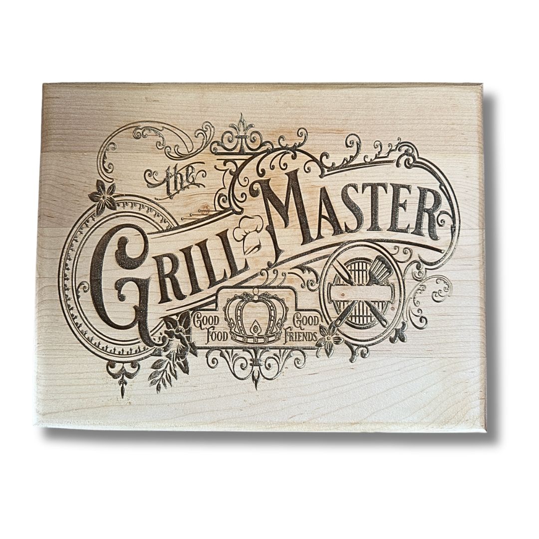 Maple Hard Wood Charcuterie Boards The Grill Master Engraved Wood ...