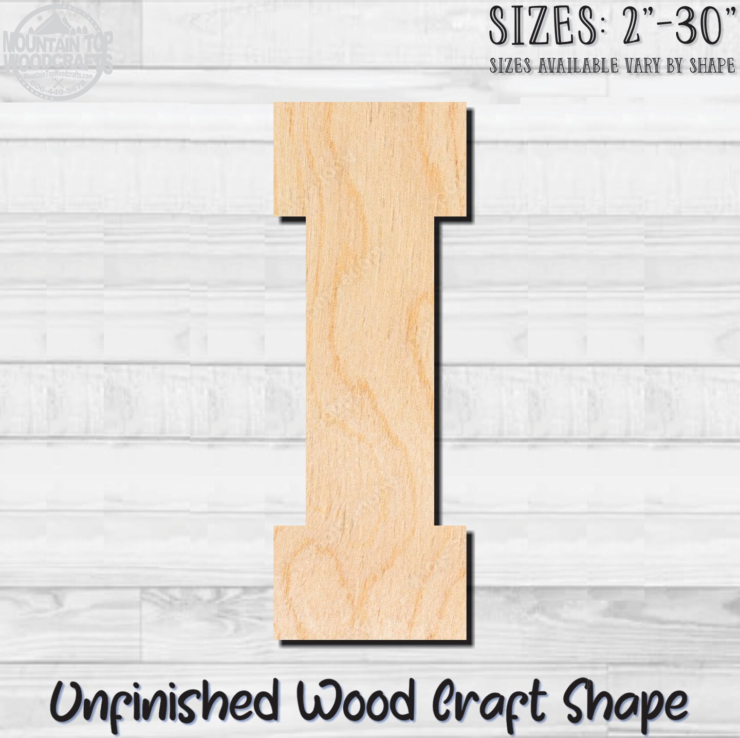 Varsity Letter I Sports Unfinished Wood Shape Blank Laser Engraved ...