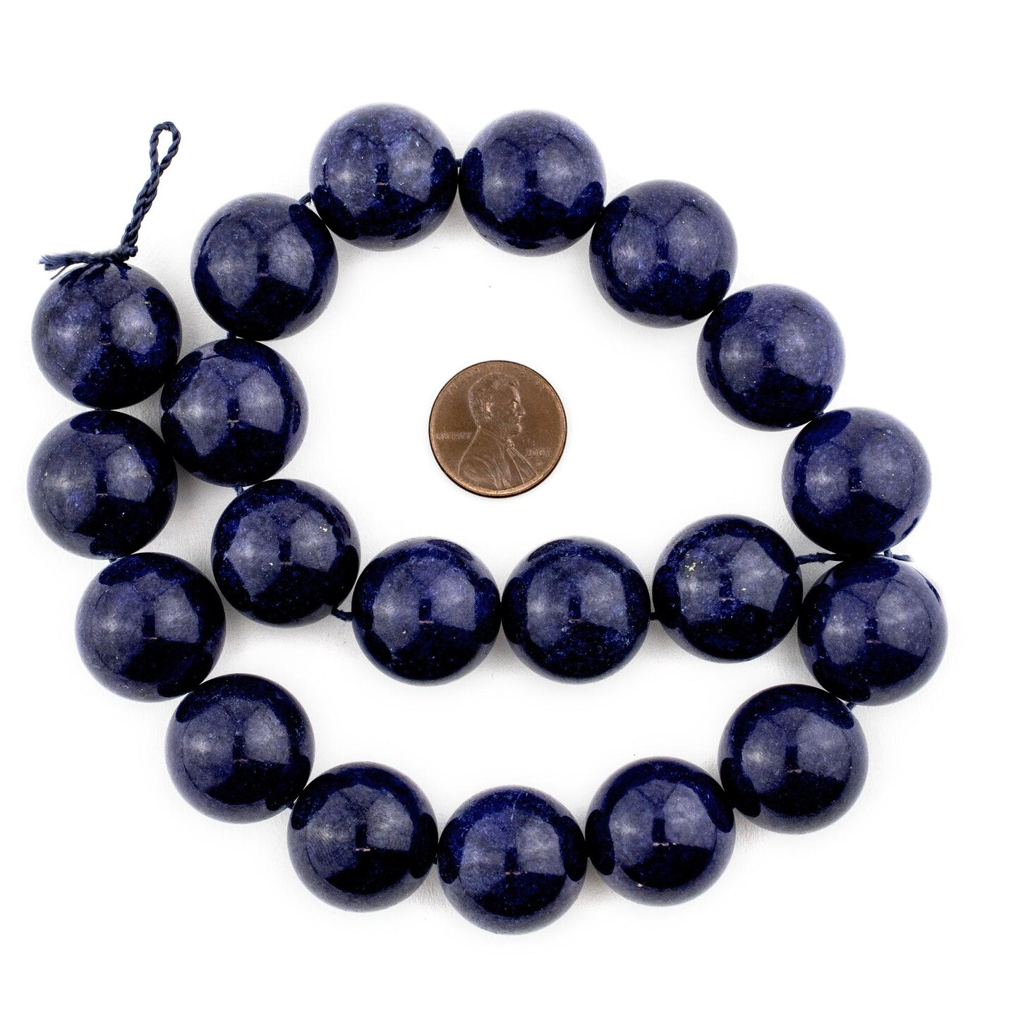 TheBeadChest Round Lapis Lazuli Beads 20mm