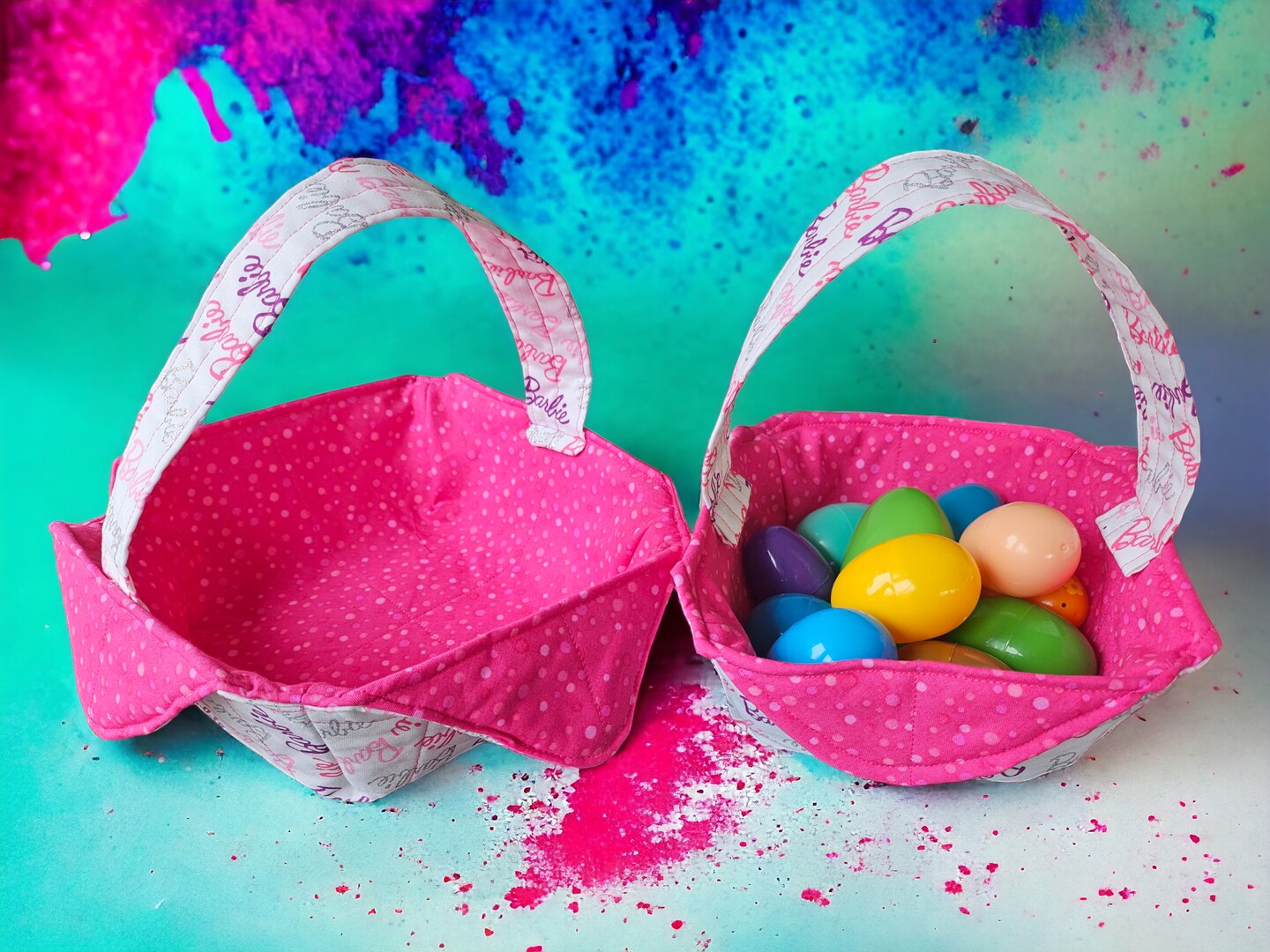 Pink Barbie Easter Baskets, Easter Basket, Storage Basket, Childs ...