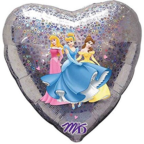 18" Disney Princess Holographic Heart Foil Balloons | Michaels