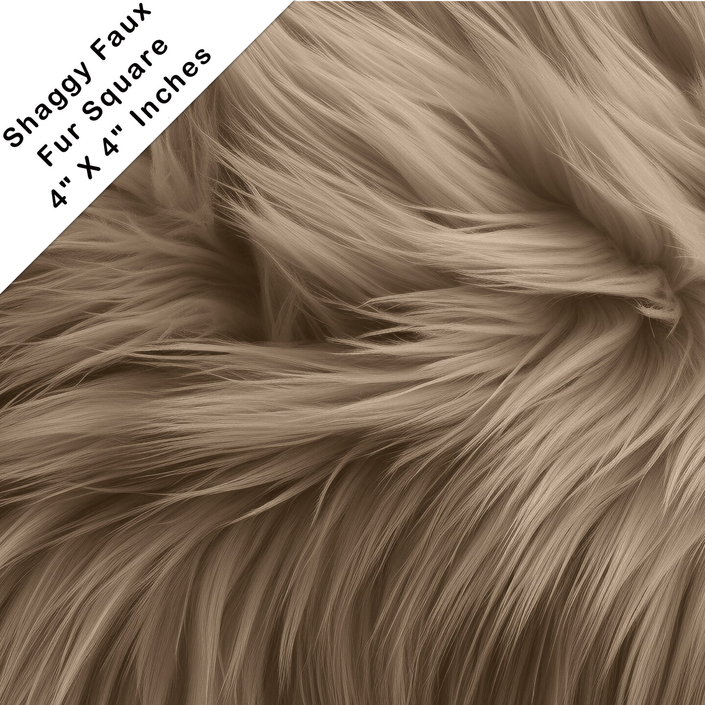 FabricLA | Shaggy Faux Fur Fabric Square | 4" X 4" Inch Wide Pre-Cut ...