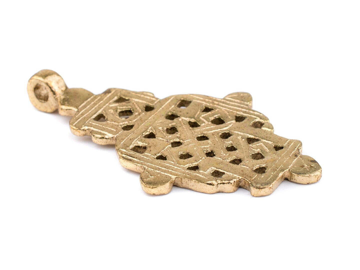 Brass Ethiopian Coptic Cross Pendant, African Abyssinian Design ...